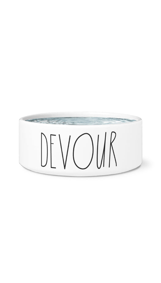 Devour White Pet Bowl | Sarcastic Me – Sarcastic ME